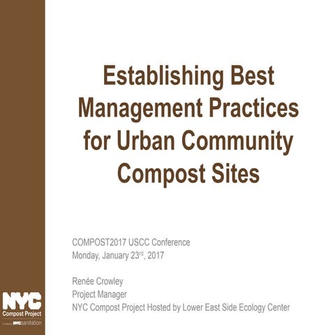 Lessons learned in Aerated Static Pile Composting | PPTX