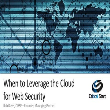 Luncheon 2015-03-19 - If Your Traffic is Going to the Cloud, Why Aren’t ...