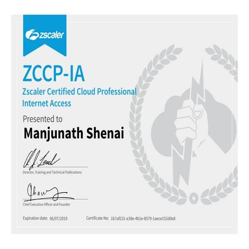 Zscaler Certified Cloud Professional - Internet Access | PDF