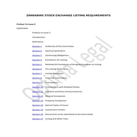 Zse listing-rules | PDF