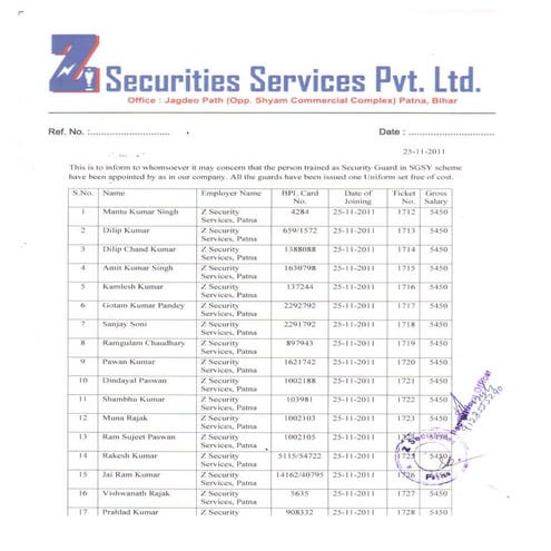 Z security posting order | PDF