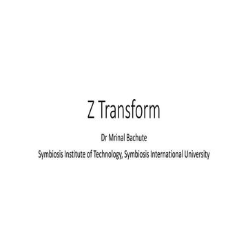 Z transform | PPT
