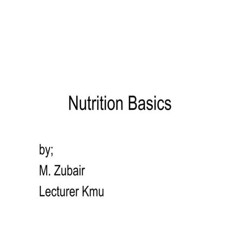 nutrition basics | PPT