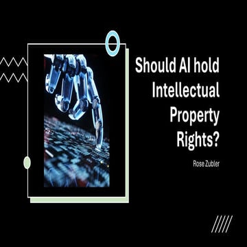 Should AI hold Intellectual Property Rights? | PDF