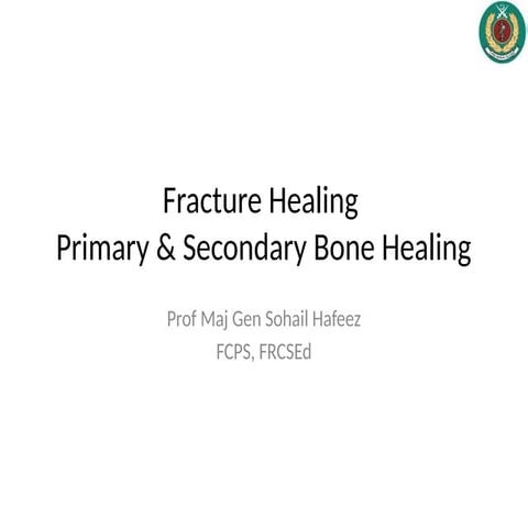 Zulfiqar Soomro 7 Fracture Healing – Primary & Secondary Bone Healing ...