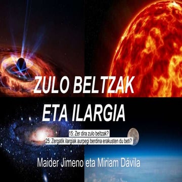 Zulo beltzak eta ilargia | PPTX