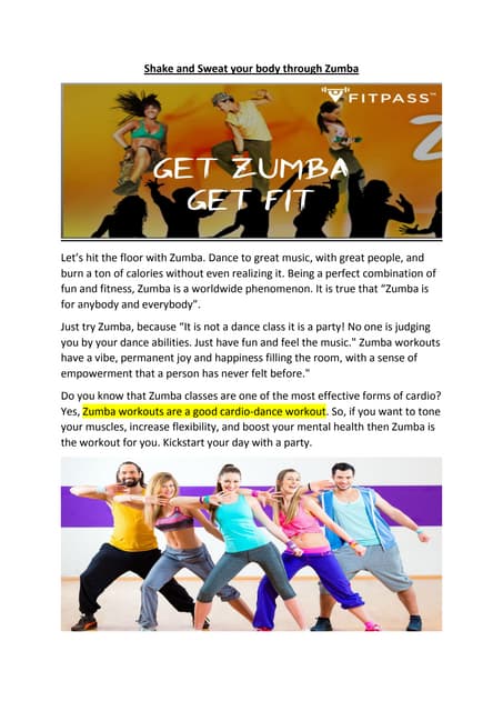 Zumba dance | PPTX | Running and Jogging | Fitness and Exercise