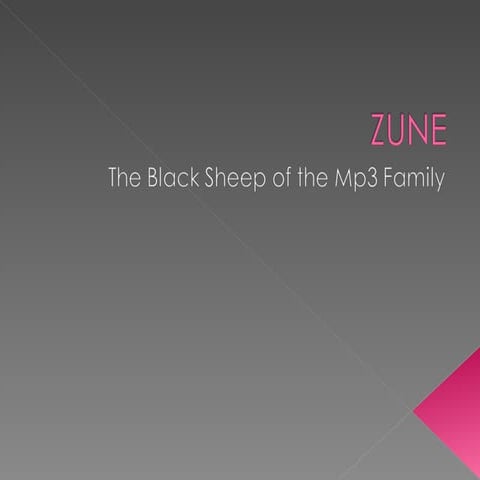 Zune power point | PPT | Smartphones | Consumer Electronics