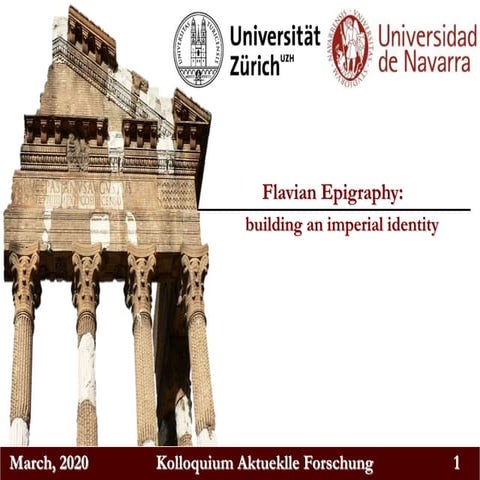 Flavian Epigraphy: building an imperial identity | PPT