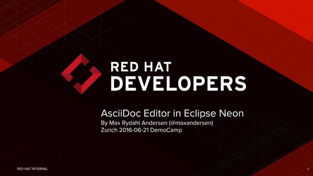 Zurich 2016 Eclipse Demo Camp Asciidoc And Docker Ppt