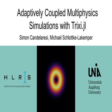 Adaptively coupled multiphysics simulations with Trixi.jl
