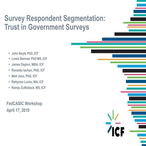 FedCASIC 2019: Survey Respondent Segmentation: Trust in Government ...