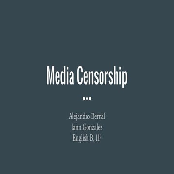 Media censorship | PPTX