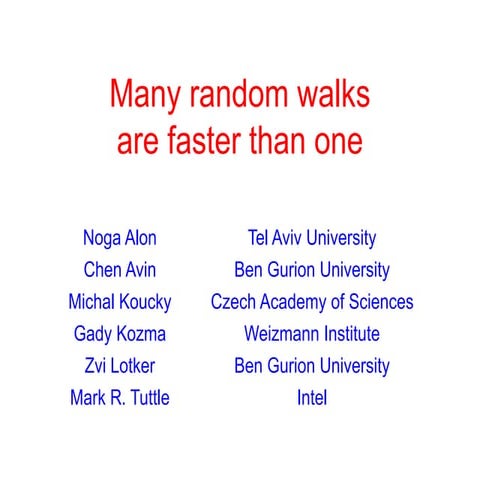 Zvi random-walks-slideshare | PPT