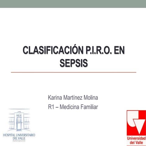 Enfoque PIRO - Sepsis Pediatria | PPTX