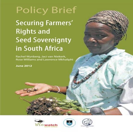 Securing Farmers’ Rights and Seed Sovereignty in South Africa | PDF
