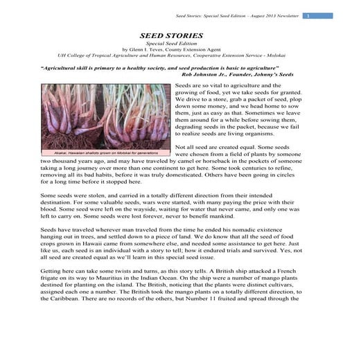 Seed Stories | PDF