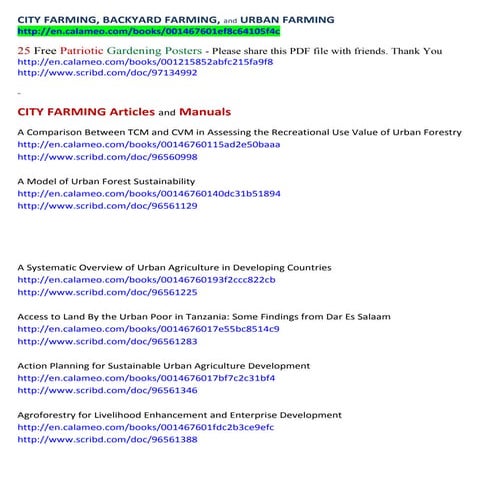 City Farming - Backyard Farming - Urban Farming Books, Resources ...