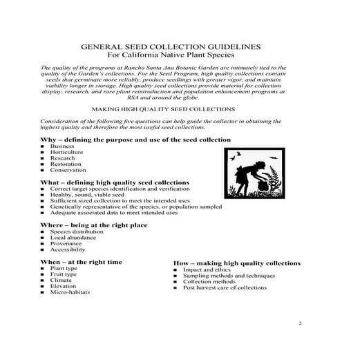 General Seed Collection Guidelines for California Native Plant Species ...