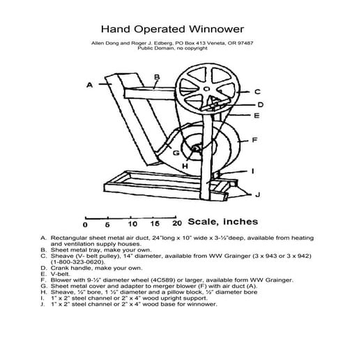 Hand Operated Winnower for Separating Seeds from Chaff | PDF