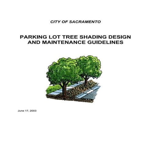 Parking Lot Tree Shading Design and Maintenance Guidelines | PDF