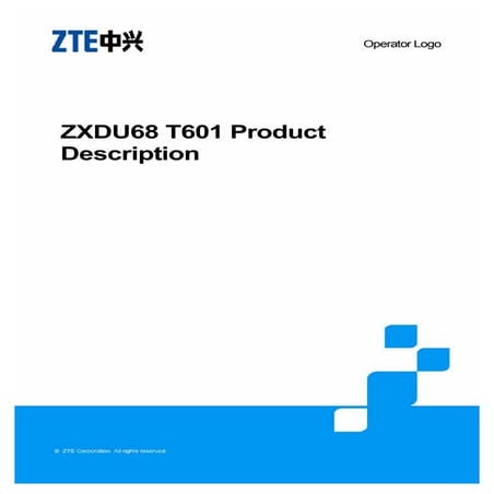 Zxdu68 t601 product description v1.0 20101221 en | PDF