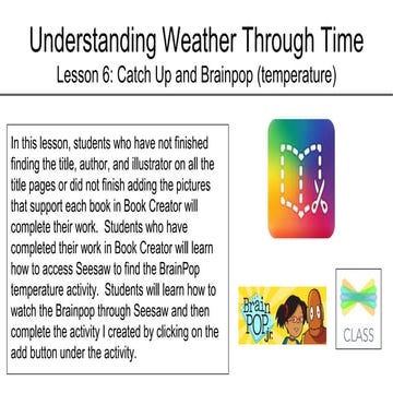 Lesson 6 understanding the weather ( catch up absent students others ...