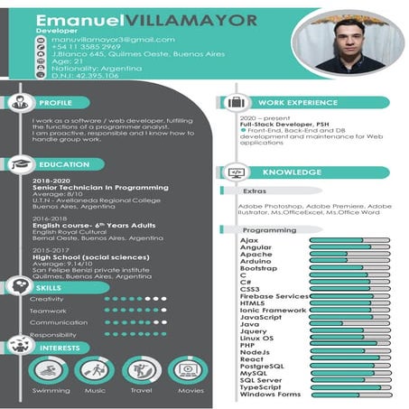Cv emanuel villamayor English | PDF
