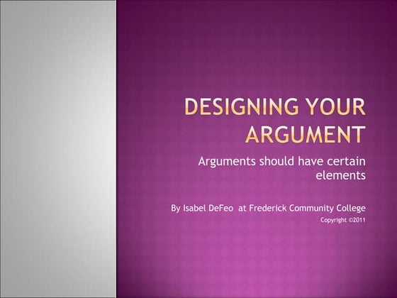 4. devlopping your own arguments | PPT