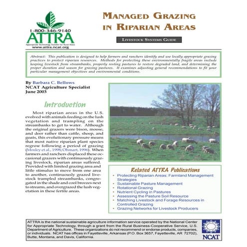 Managed Grazing in Riparian Areas | PDF